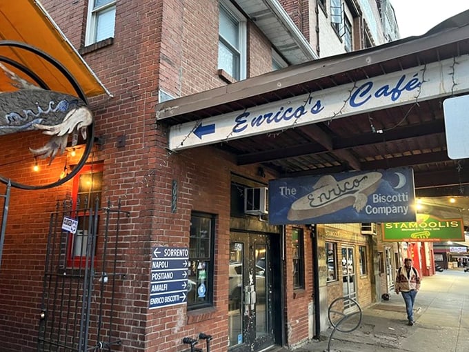 The unassuming brick façade of Enrico Biscotti in Pittsburgh's Strip District hides culinary treasures that would make any Italian nonna proud.