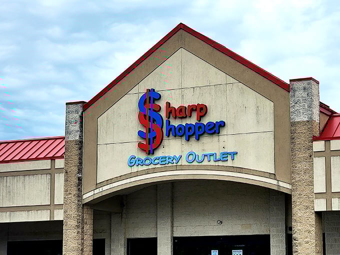 The iconic Sharp Shopper sign beckons like a beacon of hope for budget-conscious shoppers. That dollar sign in the logo isn't just decoration—it's a promise.