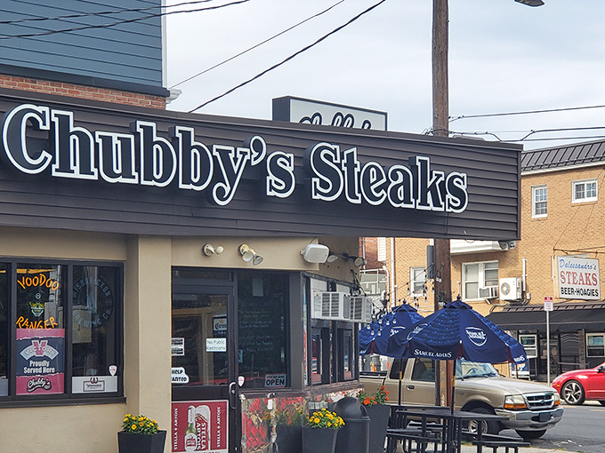 Chubby’s bold blue sign has lured cheesesteak lovers to Roxborough since 1987. No gimmicks, just a classic joint serving up Philly’s finest with zero compromise.