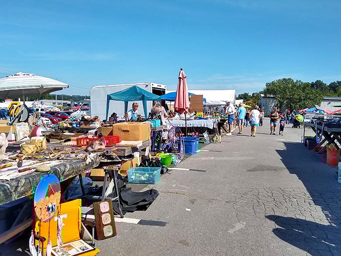 The outdoor bazaar stretches endlessly, where one person's "why did I buy this?" becomes your "I've been looking everywhere!"