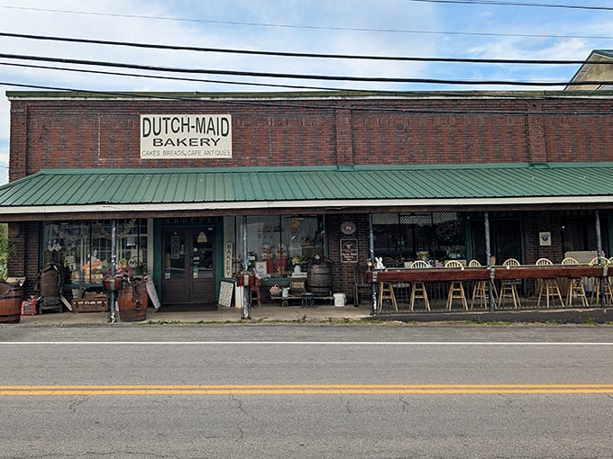 A Tennessee institution hiding in plain sight. The unassuming exterior of Dutch Maid Bakery gives little hint of the pastry paradise waiting inside this historic brick building.