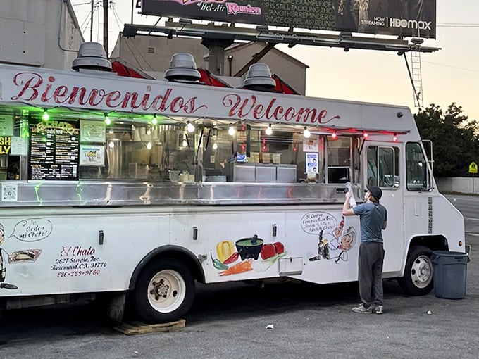"Bienvenidos" isn't just a greeting—it's a promise of the flavor fiesta that awaits once you reach the front of this legendary line.