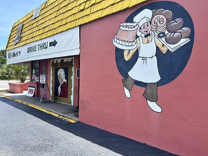 The sunshine-yellow roof of Cafe Mozart isn't just eye-catching—it's a beacon of hope for carb enthusiasts everywhere. German baking tradition meets Florida sunshine.