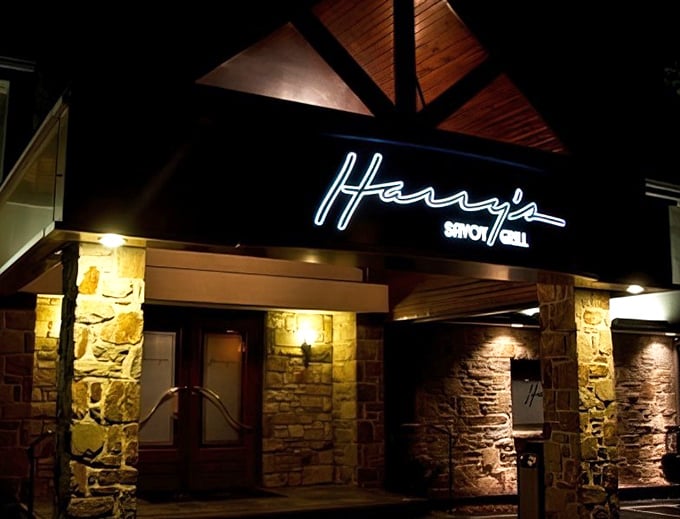 Stone and timber architecture meets signature yellow signage - Harry's knows how to make an entrance that promises serious steakhouse business ahead.