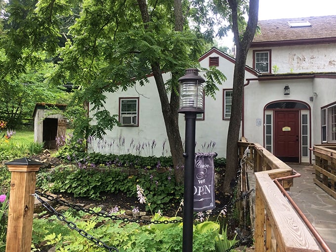 The charming exterior of Butterscotch Pastry Shop looks like it belongs in a storybook, complete with wooden ramp welcoming all sandwich seekers.