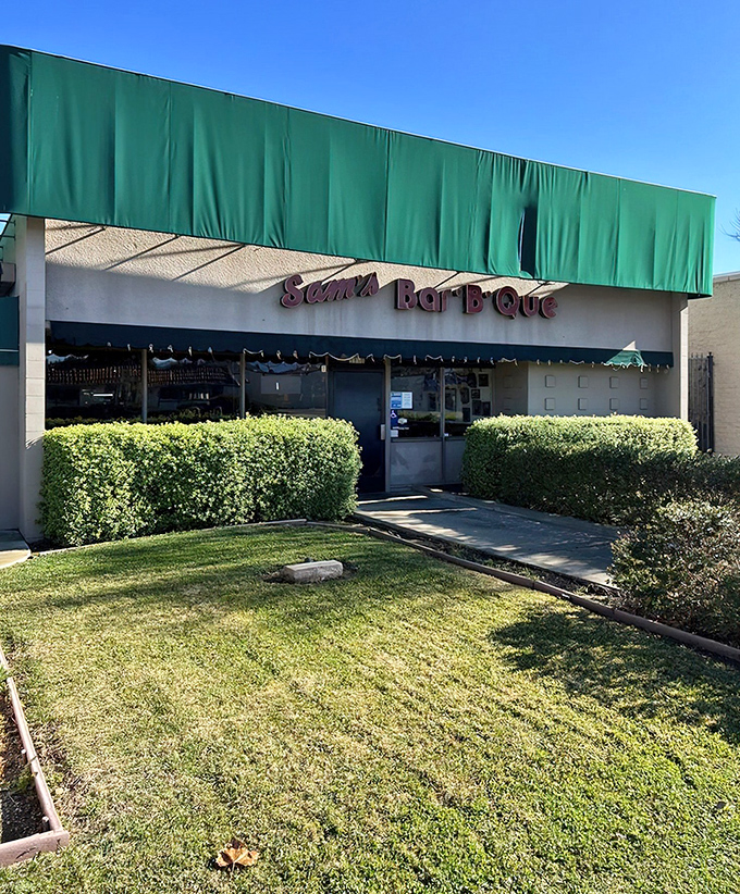 The unassuming green awning of Sam's Bar-B-Que beckons like a smoky siren call to barbecue lovers throughout San Jose.