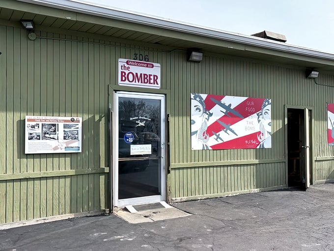 The unassuming green exterior with its Rosie the Riveter mural says it all—this isn't fancy, but it's about to rock your breakfast world.