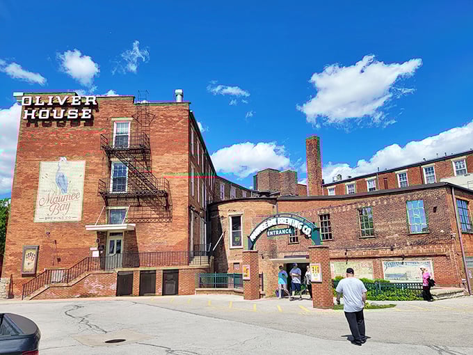 The iconic archway welcomes you like an old friend, promising cold brews and warm memories beneath that Toledo sky.