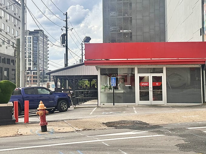 The unassuming exterior hides Nashville's spiciest secret – and possibly your next favorite meal-induced sweat session.
