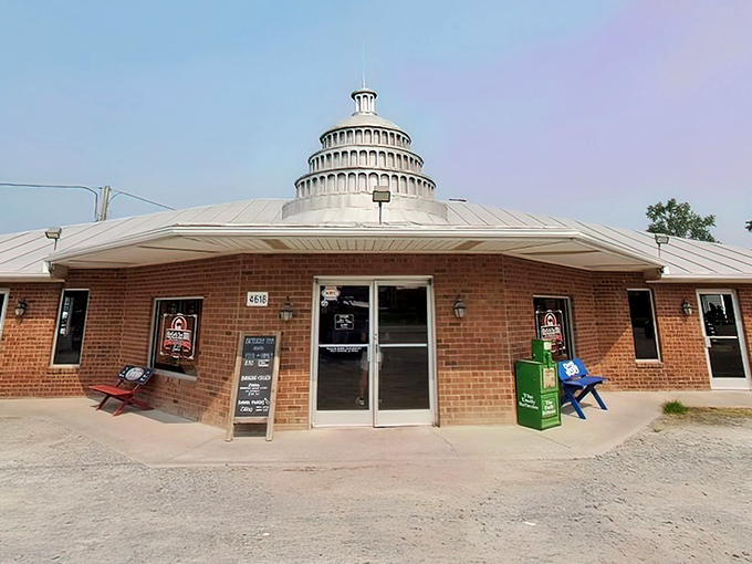 The Capitol dome crowning Skylight Inn isn't just architectural whimsy—it's a declaration of barbecue sovereignty that says "the pork stops here."