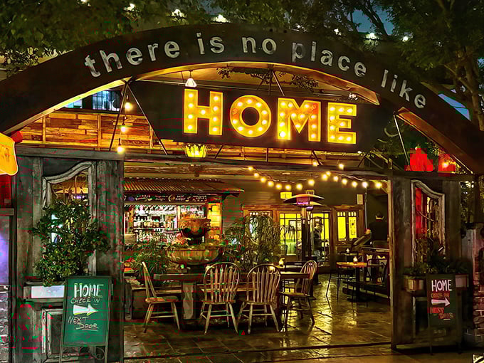 The iconic entrance says it all – there truly is no place like HOME, especially when those marquee lights beckon you into comfort food paradise.