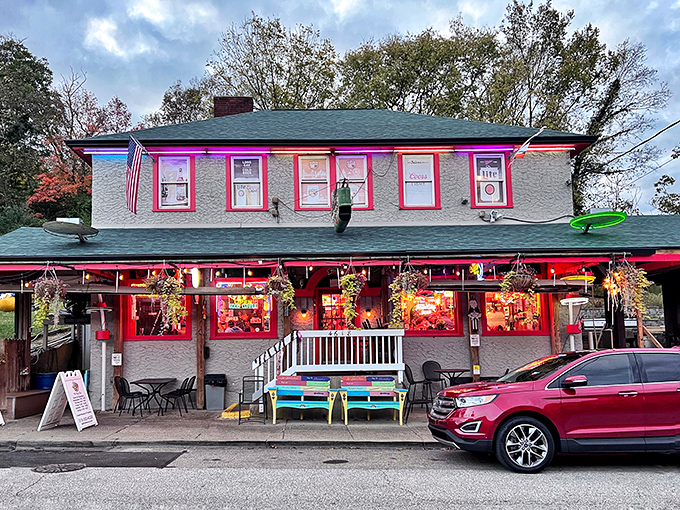 The hot pink window frames of The Turf Club aren't just a design choice—they're a warning sign that your taste buds are about to experience something extraordinary.