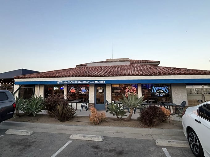 The unassuming exterior of Andria's Seafood hides culinary treasures within. Like finding a pearl in an oyster, this modest storefront delivers oceanic delights.