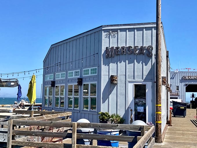 Perched at the edge of Harford Pier, Mersea's seafood sanctuary beckons with its unassuming charm and promise of ocean-to-table delights.