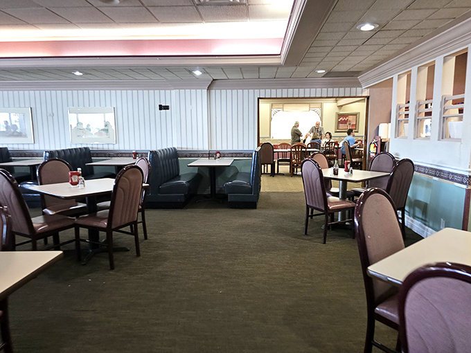 Classic Americana at its finest – Village Inn's dining room invites you in with its unpretentious charm and promise of comfort food glory.
