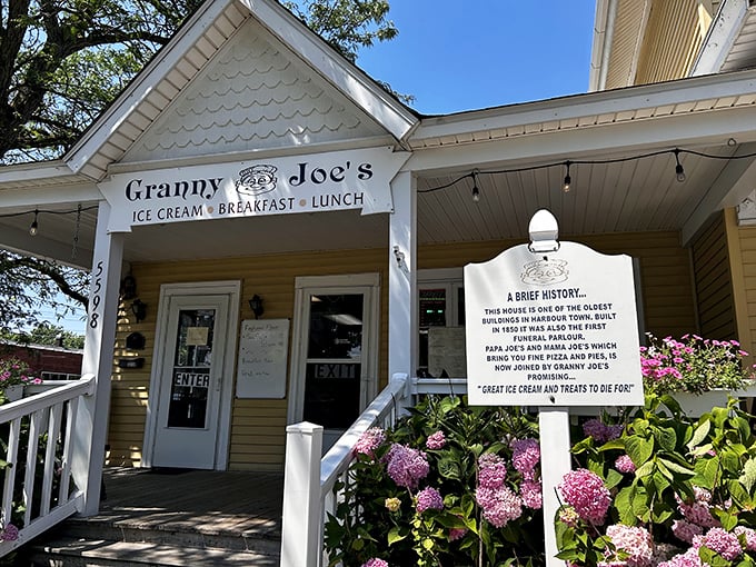 Victorian charm meets breakfast dreams - where ice cream parlors moonlight as morning magic makers.