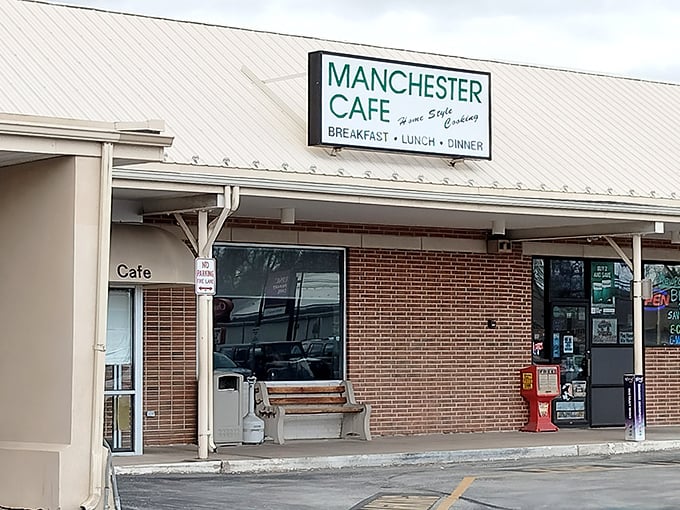 The unassuming exterior of Manchester Cafe promises no frills, just honest-to-goodness food beloved by locals.