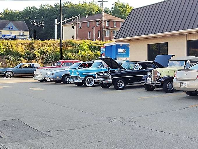 Classic cars gathering outside King's proves some traditions never go out of style.