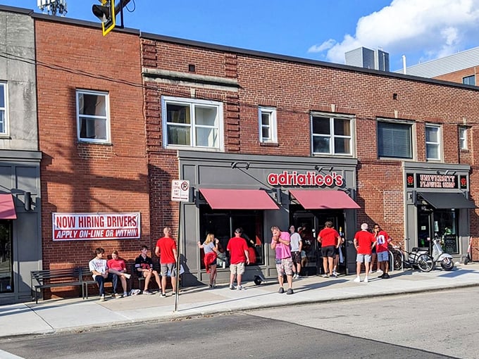 Lines forming outside speak volumes – when locals willingly wait in the Ohio sun for pizza, you know you've found something special.