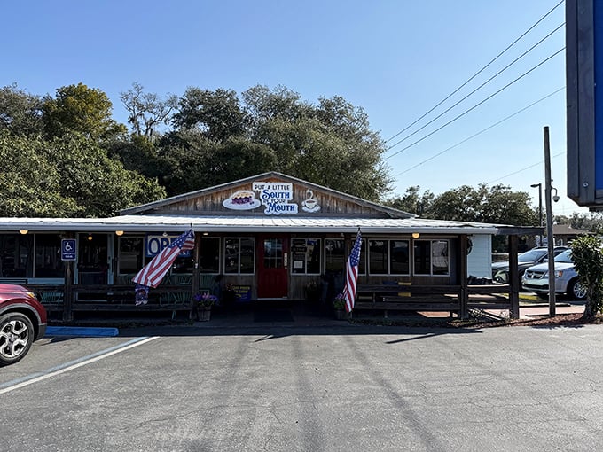 The unassuming exterior of Front Porch Restaurant in Dunnellon might not stop traffic, but locals know this modest building houses culinary treasures worth the detour.