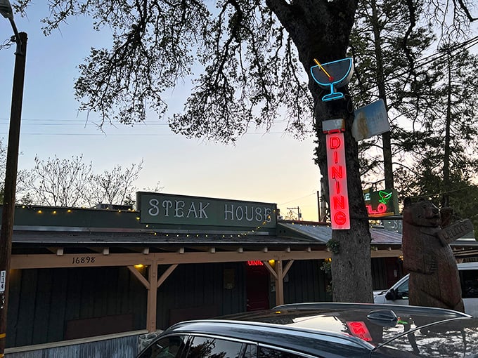 The neon glow of The Willo's vintage sign has been guiding hungry travelers through the Sierra foothills for decades, like a carnivorous North Star.