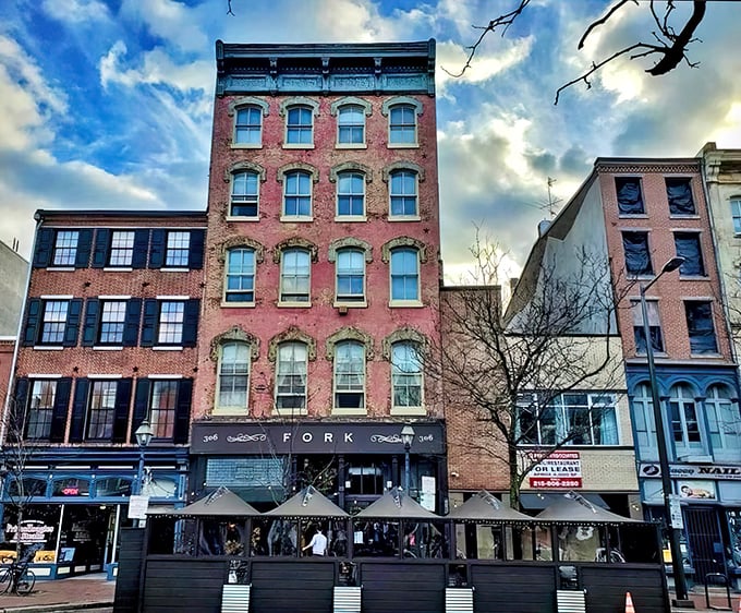 Fork's understated exterior belies the culinary magic happening inside. The elegant signage and classic brick façade set the perfect stage for what's to come.