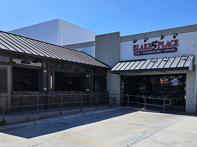 The unassuming storefront of Blake's Place might not scream "barbecue mecca," but that heavenly smoke wafting through the air tells the real story.
