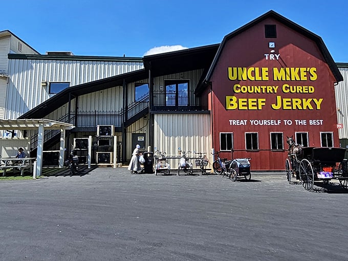 Uncle Mike's Country Cured Beef Jerky shares the complex, offering visitors a one-stop destination for artisanal treats and homestyle goods.