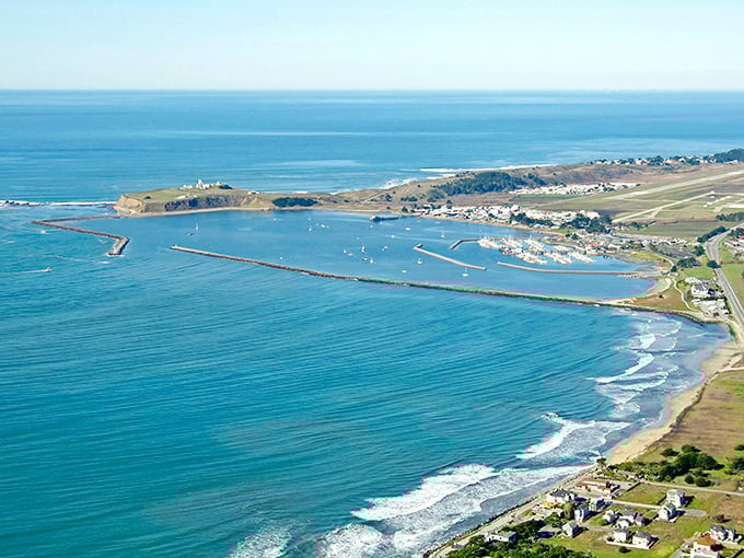 Main Street magic: Half Moon Bay's downtown corridor offers that perfect blend of small-town charm and coastal sophistication, with the mountains creating a stunning backdrop.