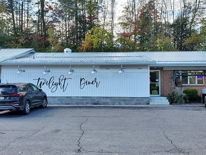 The unassuming exterior of Twilight Diner hides culinary treasures within—like finding a Michelin star behind a humble storefront.