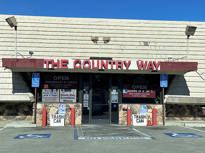 The unassuming exterior of Country Way in Fremont promises what fancy brunch spots can't – honest food without the pretension or the wait for a table.