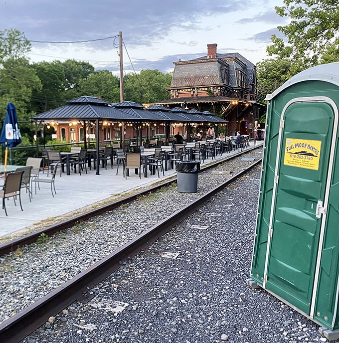 This isn't just a restaurant—it's a time machine with a menu. The Wooden Match's Second Empire architecture makes ordering pulled pork feel positively presidential.