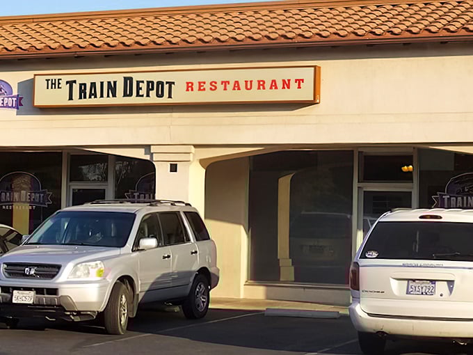 All aboard the breakfast express – this unassuming exterior hides Fresno's most legendary biscuits and gravy inside.