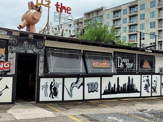 The pink flying pig atop this unassuming shack is Atlanta's universal signal that barbecue nirvana awaits below. No fancy facade needed when the meat speaks volumes.