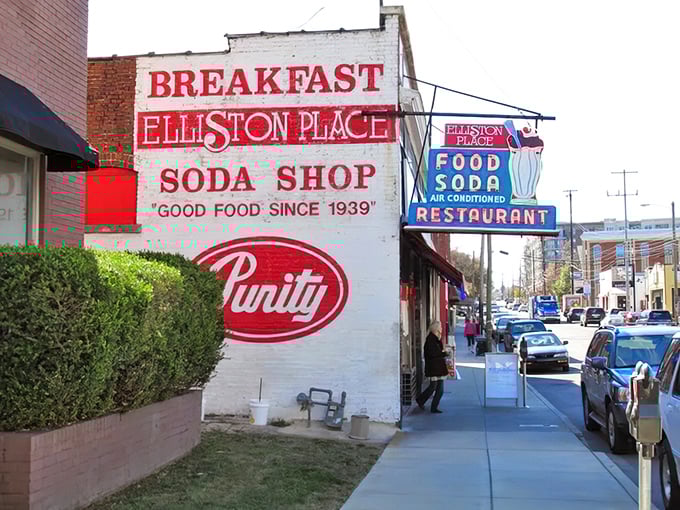 The white brick time machine on Elliston Place beckons with its iconic neon sign—a Nashville landmark promising sweet nostalgia and even sweeter treats.