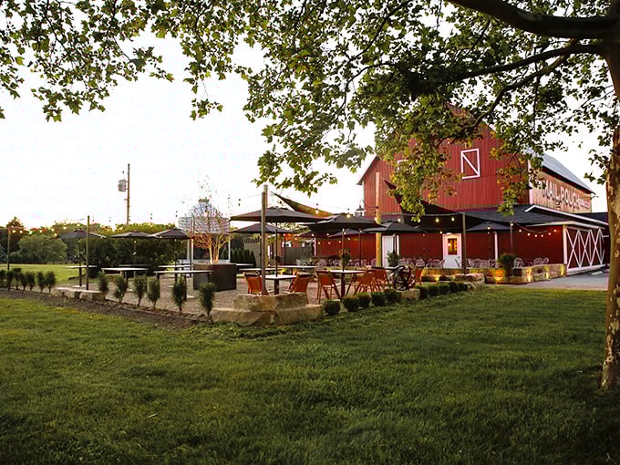 The classic red barn exterior isn't just for show—it's a promise of authentic heartland hospitality that delivers from the moment you arrive.