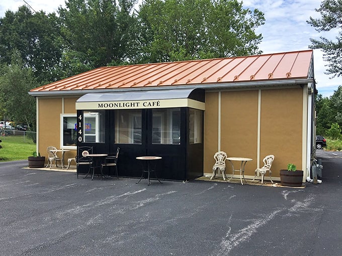 Don't let the modest exterior fool you. Behind that copper roof and tan façade lies a culinary wonderland that proves big flavors often come in small packages.