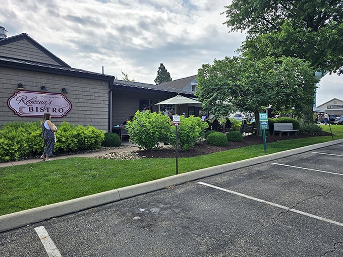 The bistro's exterior blends seamlessly into Walnut Creek's landscape, promising a meal worth the journey through Ohio's rolling hills.