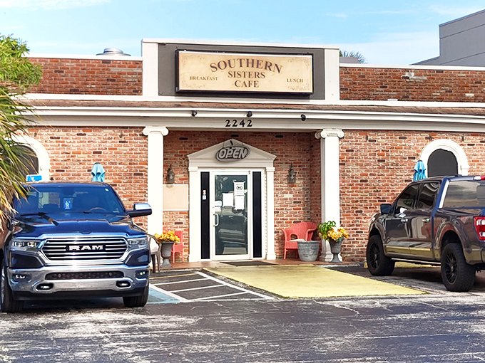 The unassuming brick exterior of Southern Sisters Cafe hides breakfast treasures that locals line up for every weekend.
