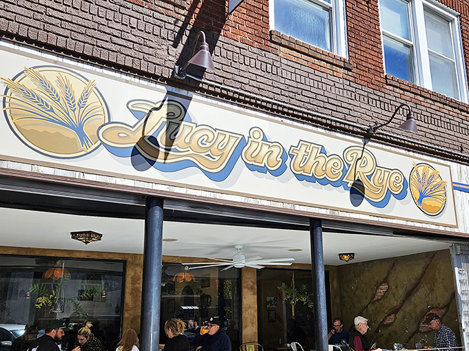 The storefront beckons like an old friend, with its vintage-inspired sign promising the holy trinity of dining happiness: breakfast, lunch, and bakery all under one roof.