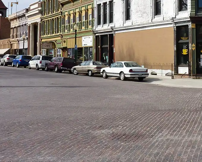 Brick streets and historic storefronts – Mount Carroll's downtown looks like a movie set where Jimmy Stewart might dash around the corner at any moment.