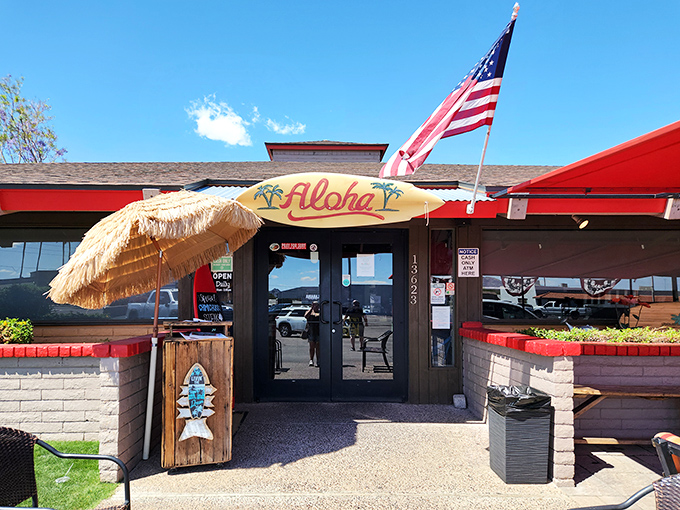 The iconic yellow brick exterior with its bold red signage promises breakfast nirvana without the pretense. Arizona sunshine included at no extra charge!