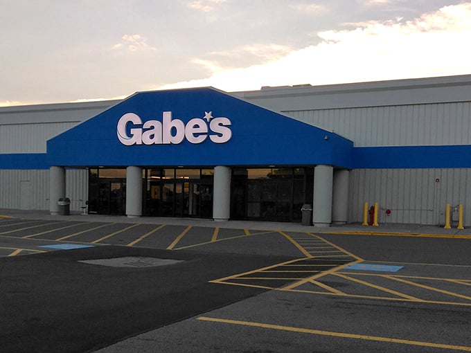 The iconic blue-fronted Gabe's welcomes bargain hunters with the promise of retail adventure – like a beacon of savings in the Ohio retail landscape.