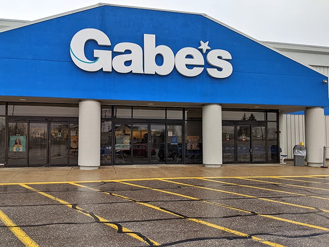The iconic blue-fronted Gabe's welcomes bargain hunters with the promise of retail adventure – like a beacon of savings in the Ohio retail landscape.