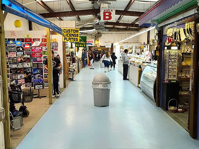 The indoor marketplace at Renninger's feels like a treasure map come to life, with aisles labeled like streets in a miniature shopping metropolis.