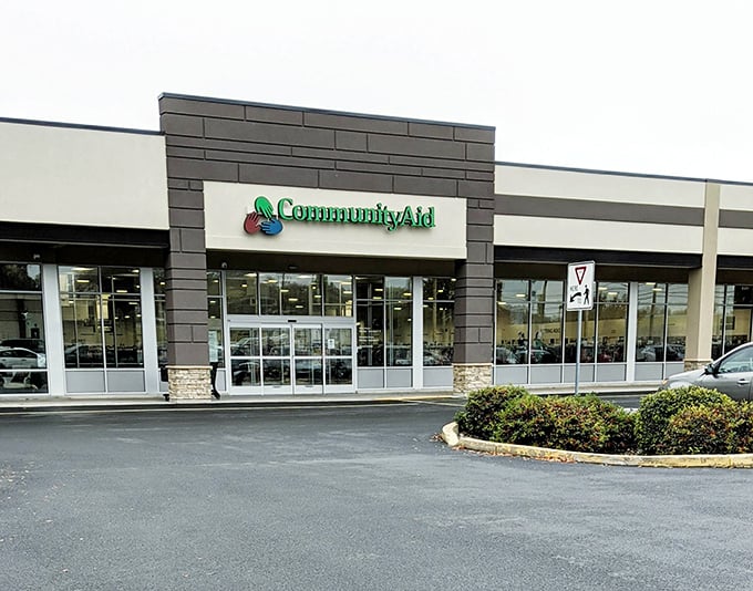 The unassuming storefront belies the treasure trove within—like finding a secret portal to bargain heaven right in York's Queensgate Towne Center.