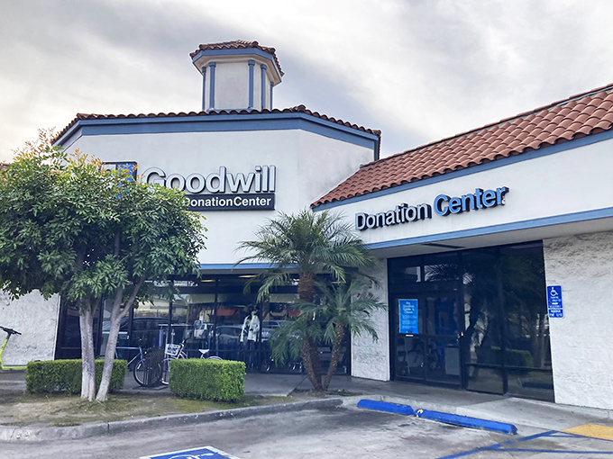 The Spanish-style architecture of this Goodwill location feels more like a boutique shopping experience than a thrift store. Those terracotta roofs hide treasures galore!