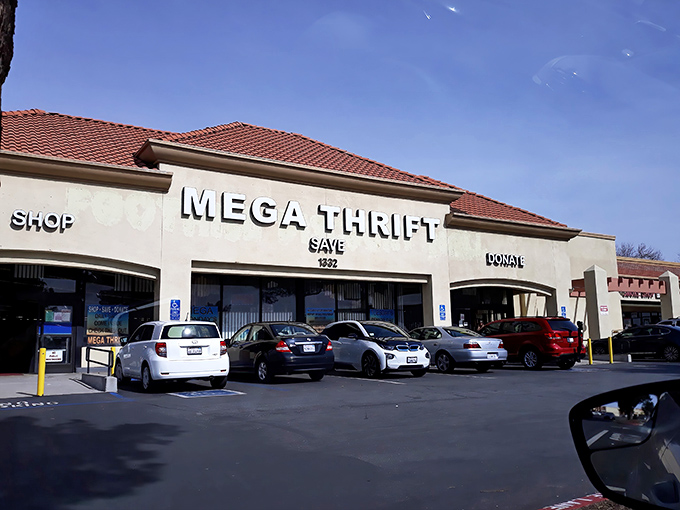 The unassuming exterior of Mega Thrift belies the treasure trove within. Like finding a five-star restaurant in a strip mall, appearances can be delightfully deceiving.
