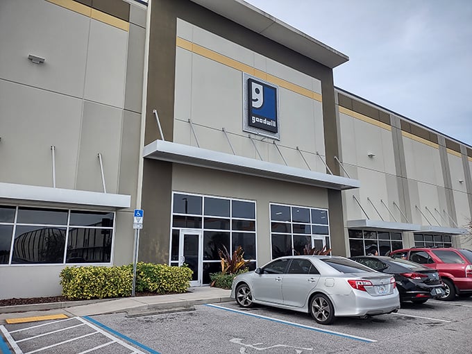 The unassuming exterior of treasure-hunting headquarters. Behind these doors, bargain dreams come true at prices that'll make your wallet do a happy dance.