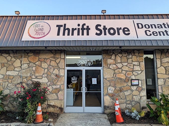 The unassuming stone facade hides a wonderland of secondhand treasures. Like finding a five-star restaurant in a strip mall, the joy is in the discovery.